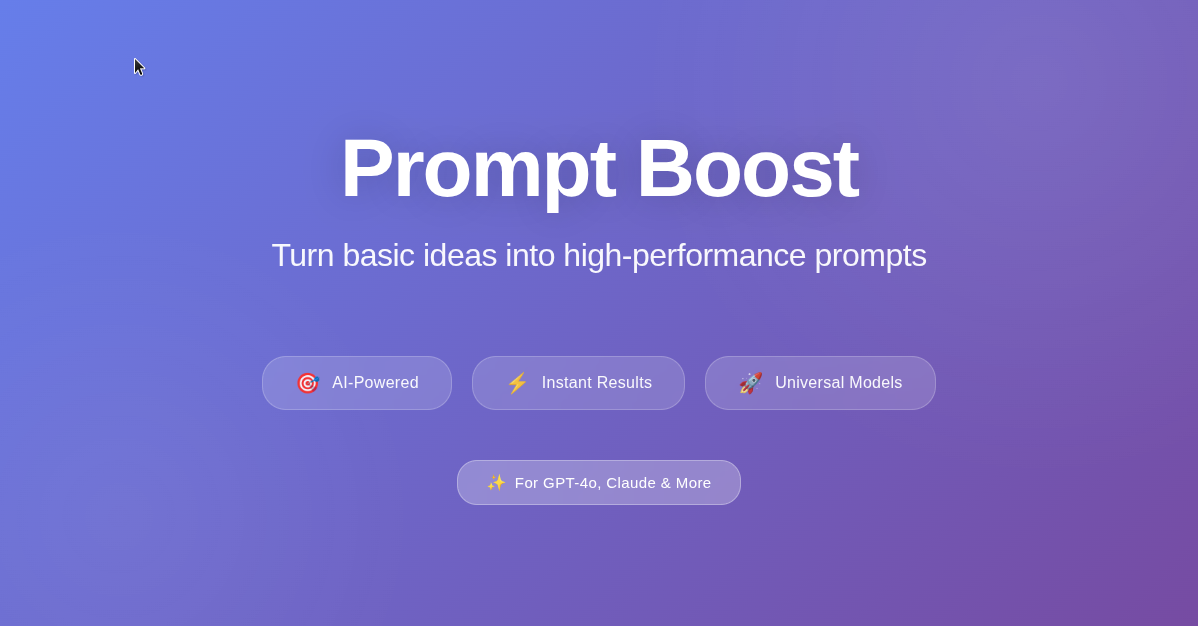 Optimizador de Prompts IA | Potencia tus Prompts con PromptBoost